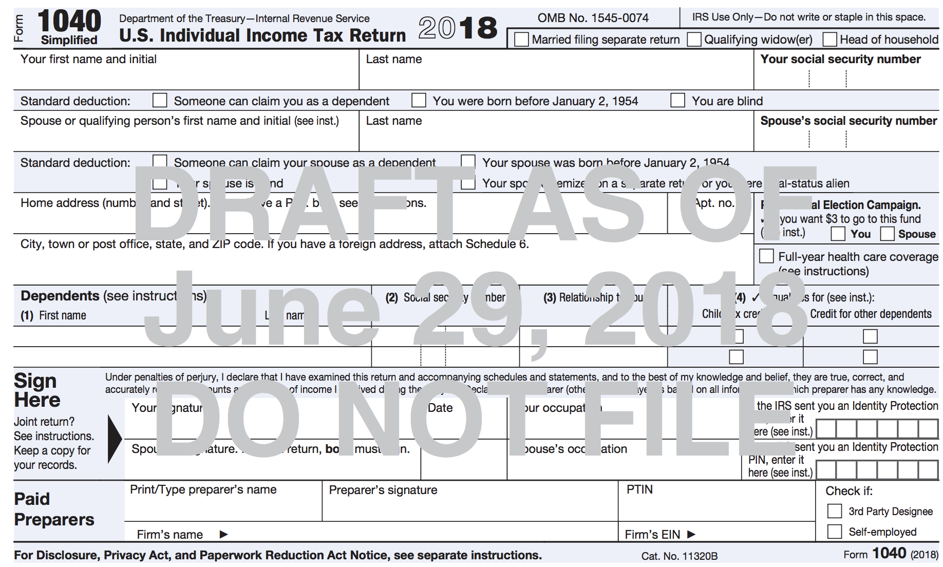 IRS Issuing A New Form 1040 For 2019 - Dana Lee CPA Team