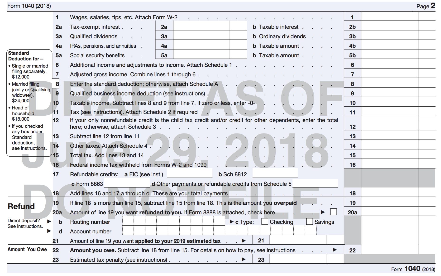IRS Issuing A New Form 1040 For 2019 - Dana Lee CPA Team
